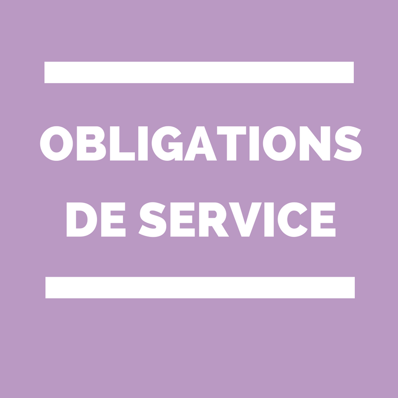 Réunions dans les établissements et obligations de service des ...