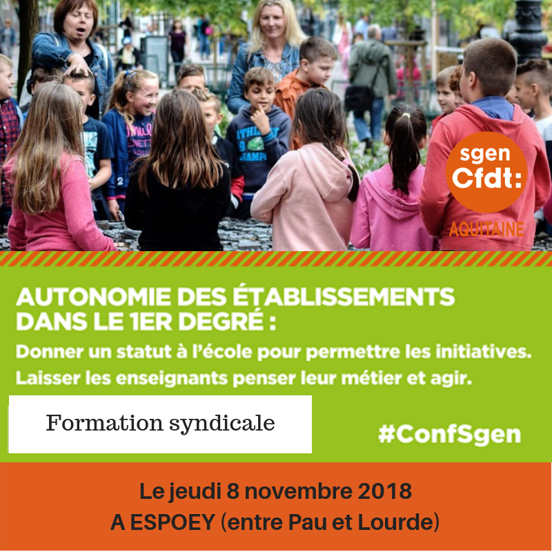 Formation syndicale : établissement 1er degré, construire l'école que ...