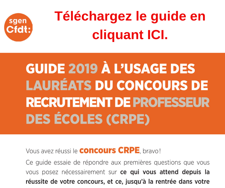 Téléchargez le guide en cliquant ICI. - SGEN-CFDT Aquitaine