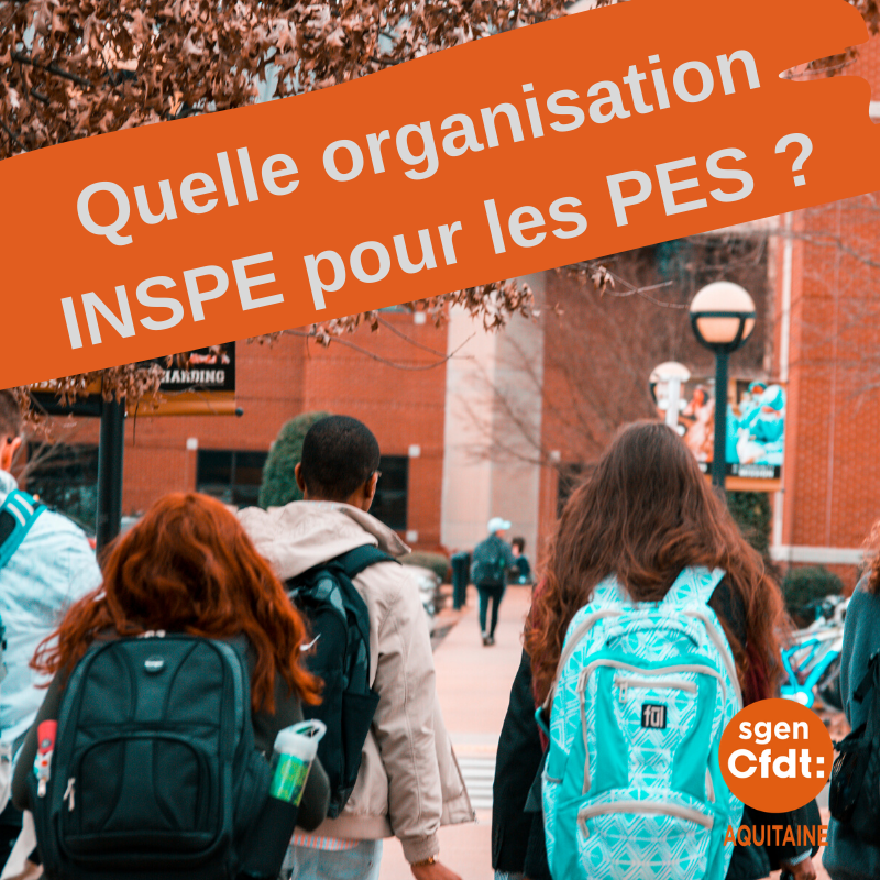 CRPE PES aquitaine : quel poste et quelle organisation à l'INSPE