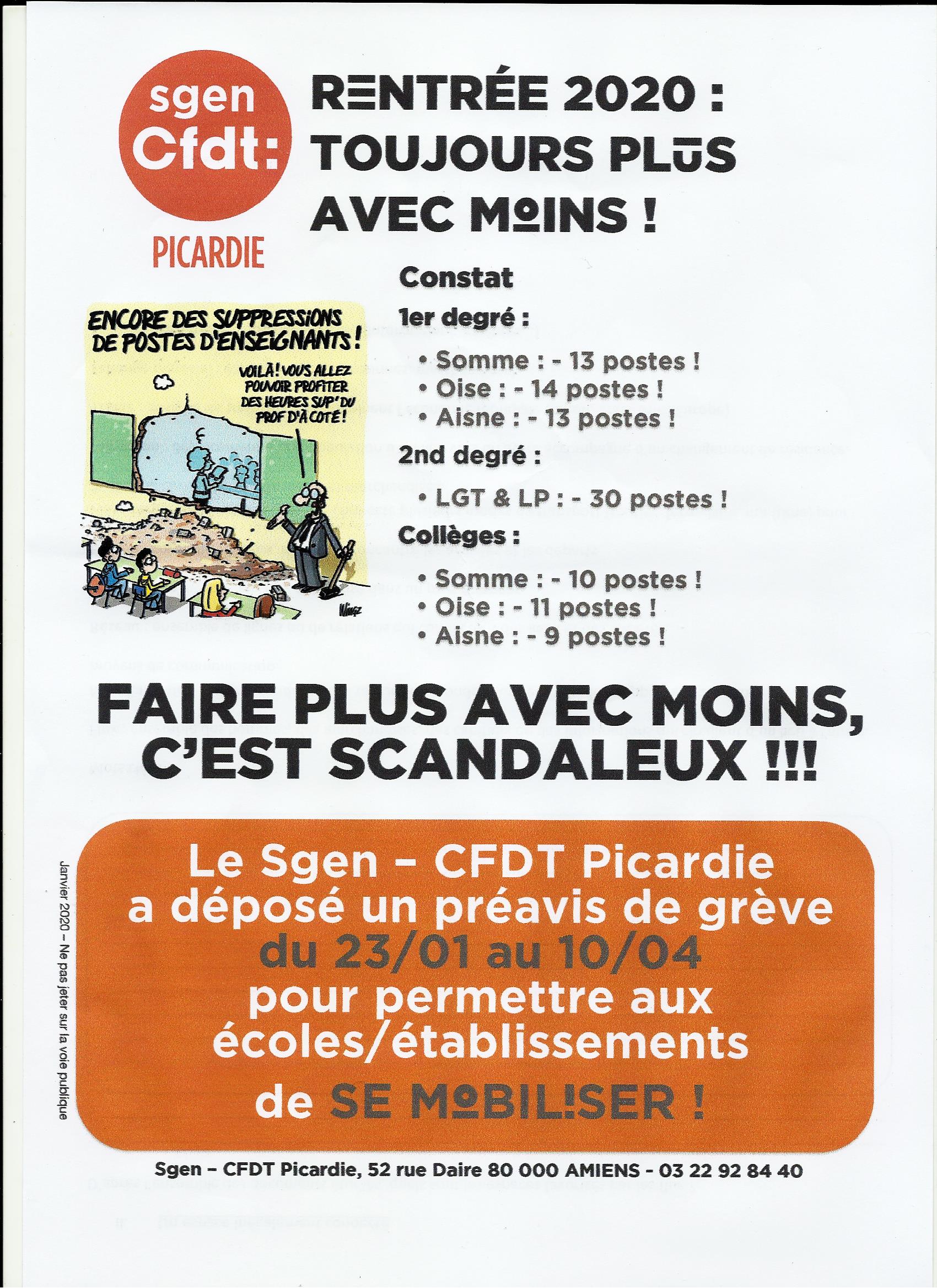 affiche sgen - SGEN-CFDT Picardie