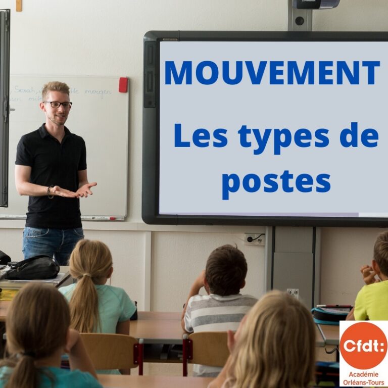 [1D] - Premier degré - LES TYPES DE POSTE - SGEN-CFDT Académie Orléans ...
