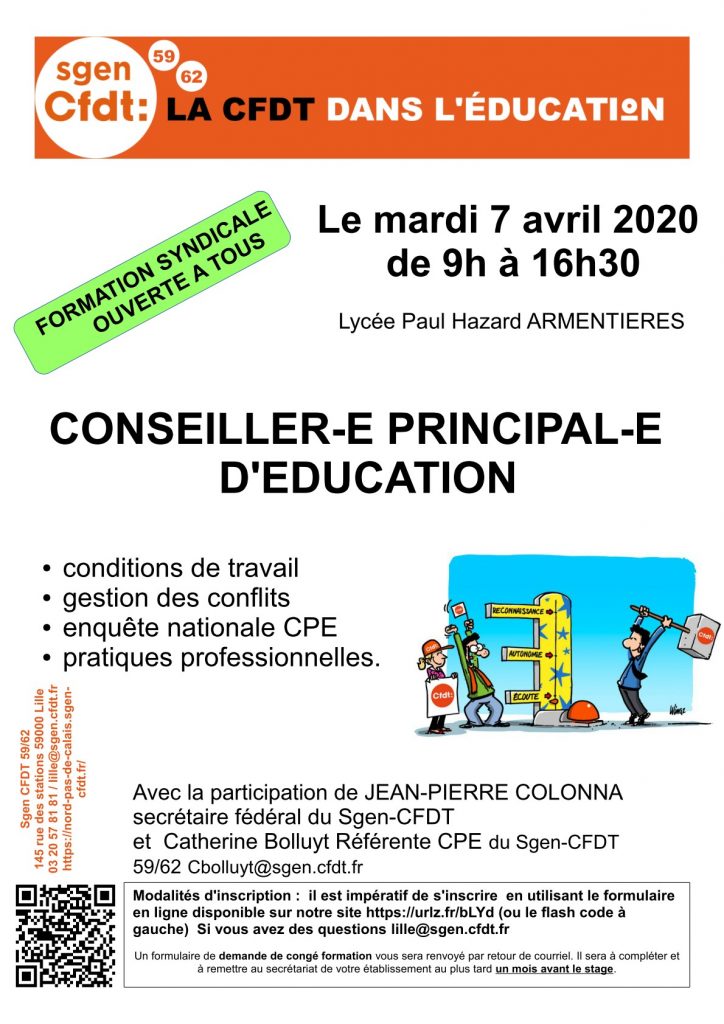 Formation CPE - SGEN-CFDT Nord-Pas-de-Calais