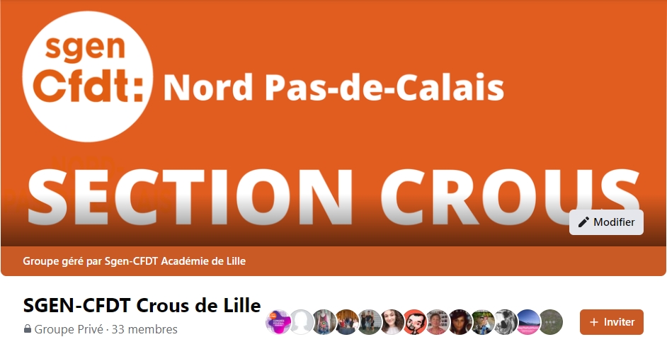 groupe crous facebook - SGEN-CFDT Éducation Formation Recherche Publiques Nord-Pas-de-Calais