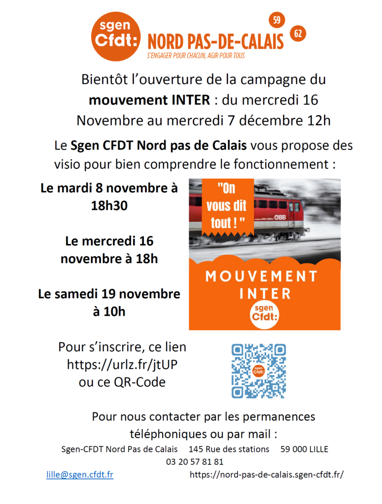 affiche mut INTER 22 - SGEN-CFDT Nord-Pas-de-Calais