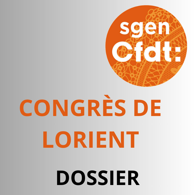 Congrès fédéral de Lorient - SGEN-CFDT Éducation Formation Recherche Publiques Nord-Pas-de-Calais