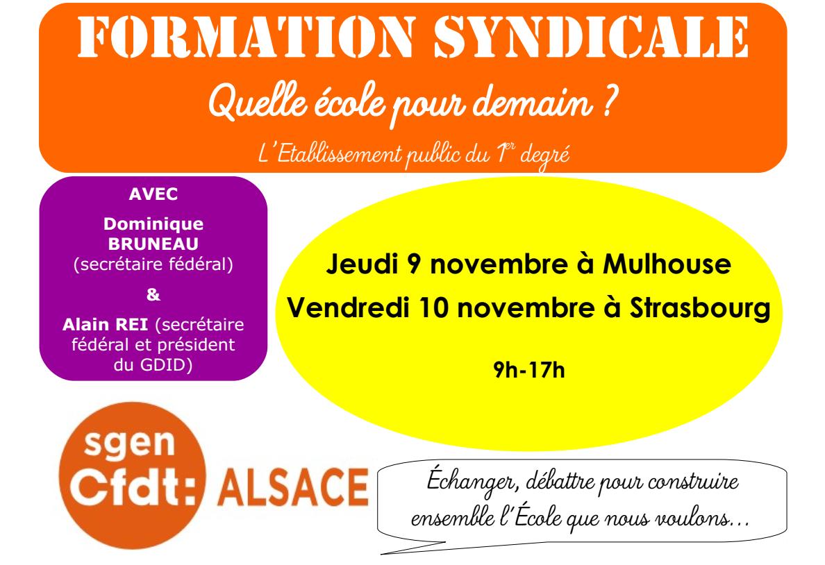 Formation syndicale : Quelle école pour demain ? - Éducation Formation ...