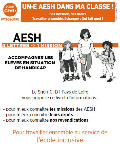 Livrets d'informations : missions et droits des AESH - SGEN-CFDT Pays ...