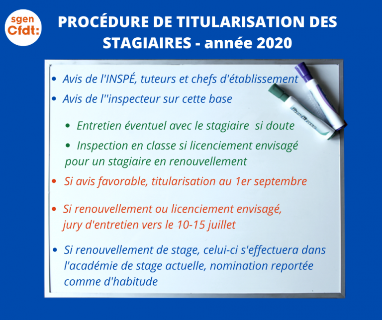 Titularisation des stagiaires enseignants et CPE - SGEN-CFDT Académie de Créteil